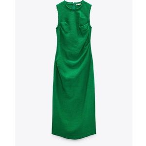Zara | Dresses | Zara Long Textured Weave Dress | Poshmark